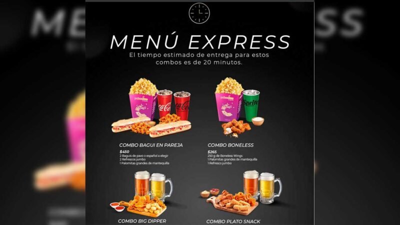 Precio de combos en Cinépolis VIP 2023: Palomitas y refrescos