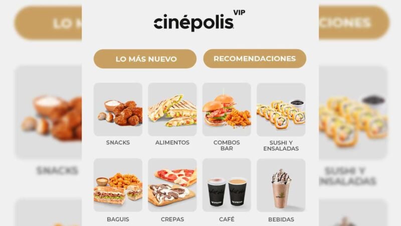 Precio de combos en Cinépolis VIP 2024: Palomitas y refrescos